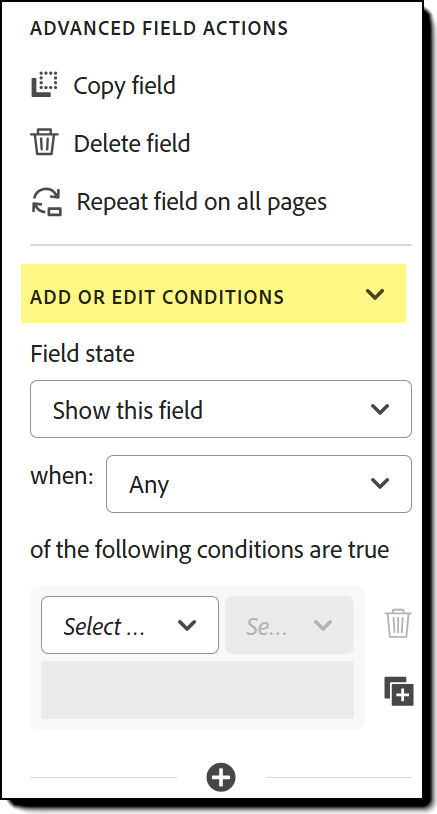 E-signature fields